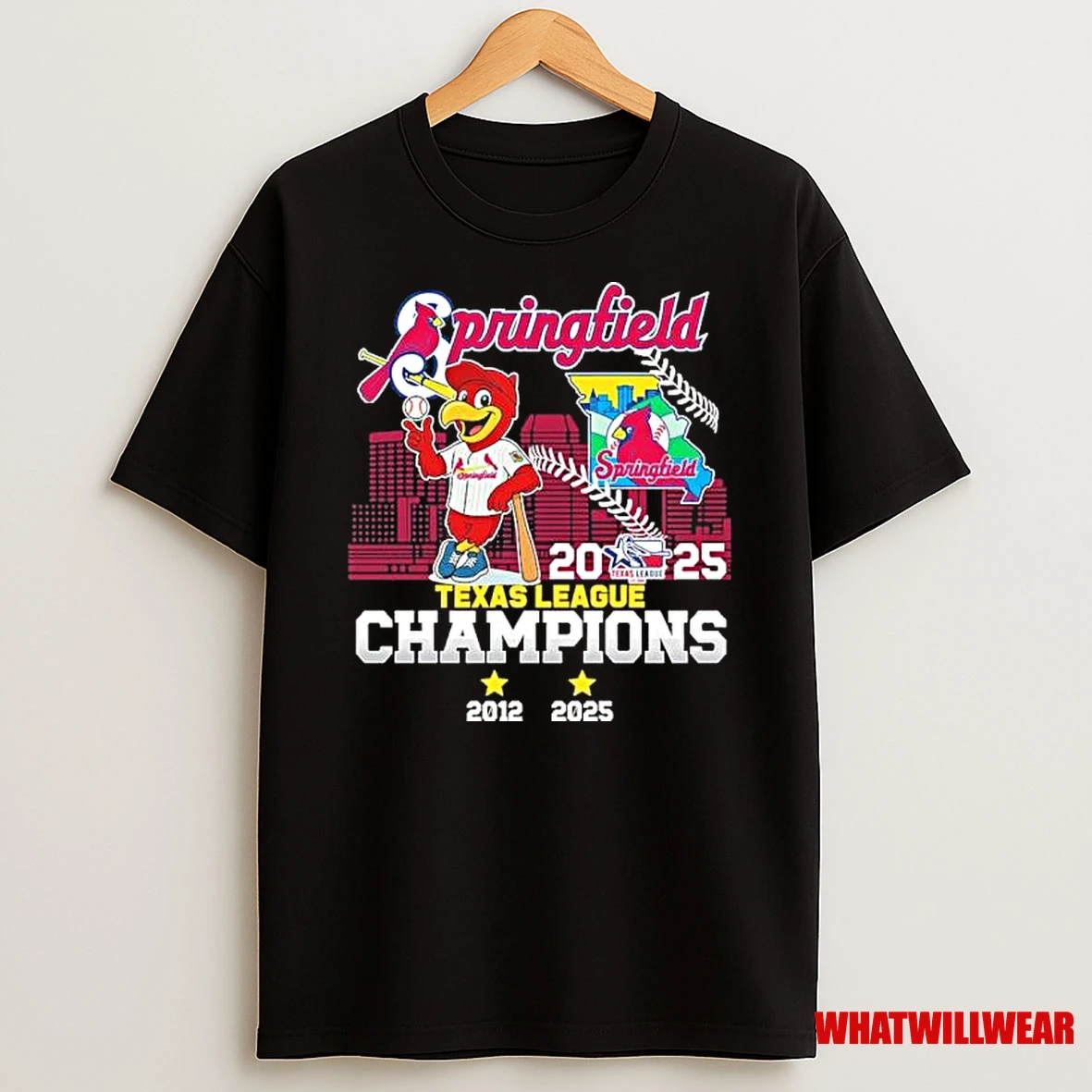 Springfield Cardinals Mascot 2025 Texas League Champions Shirts - What ...