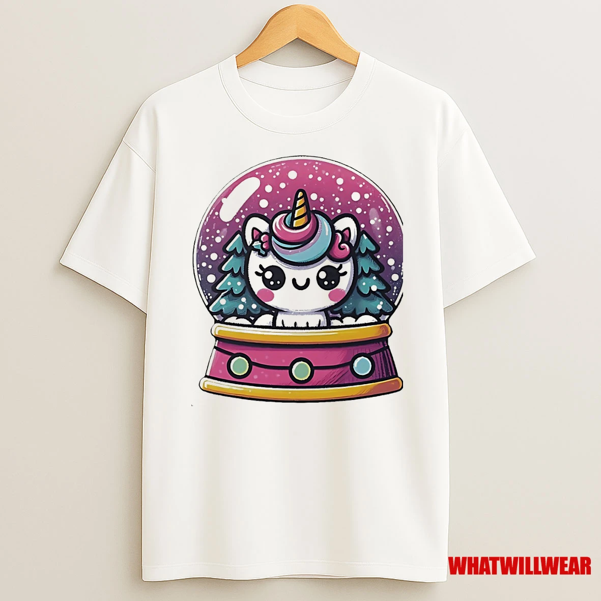 Unicorn Snow Globe Winter Wonderland Christmas Shirts - What Will Wear